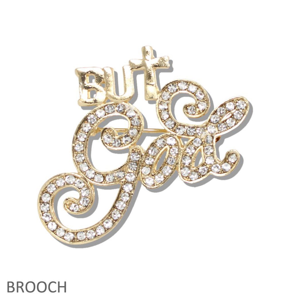 109811, BUT GOLD PAVE RHINESTONE BROOCH PIN – GOOD FEELINGS, INC