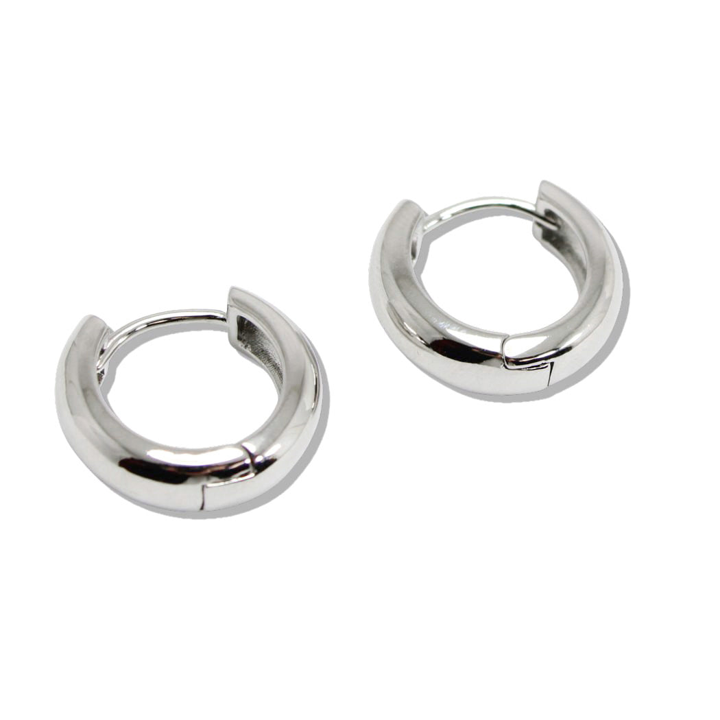 110424, 15MM WATER RESISTANT CHUNKY HUGGIE HOOP EARRINGS – GOOD ...