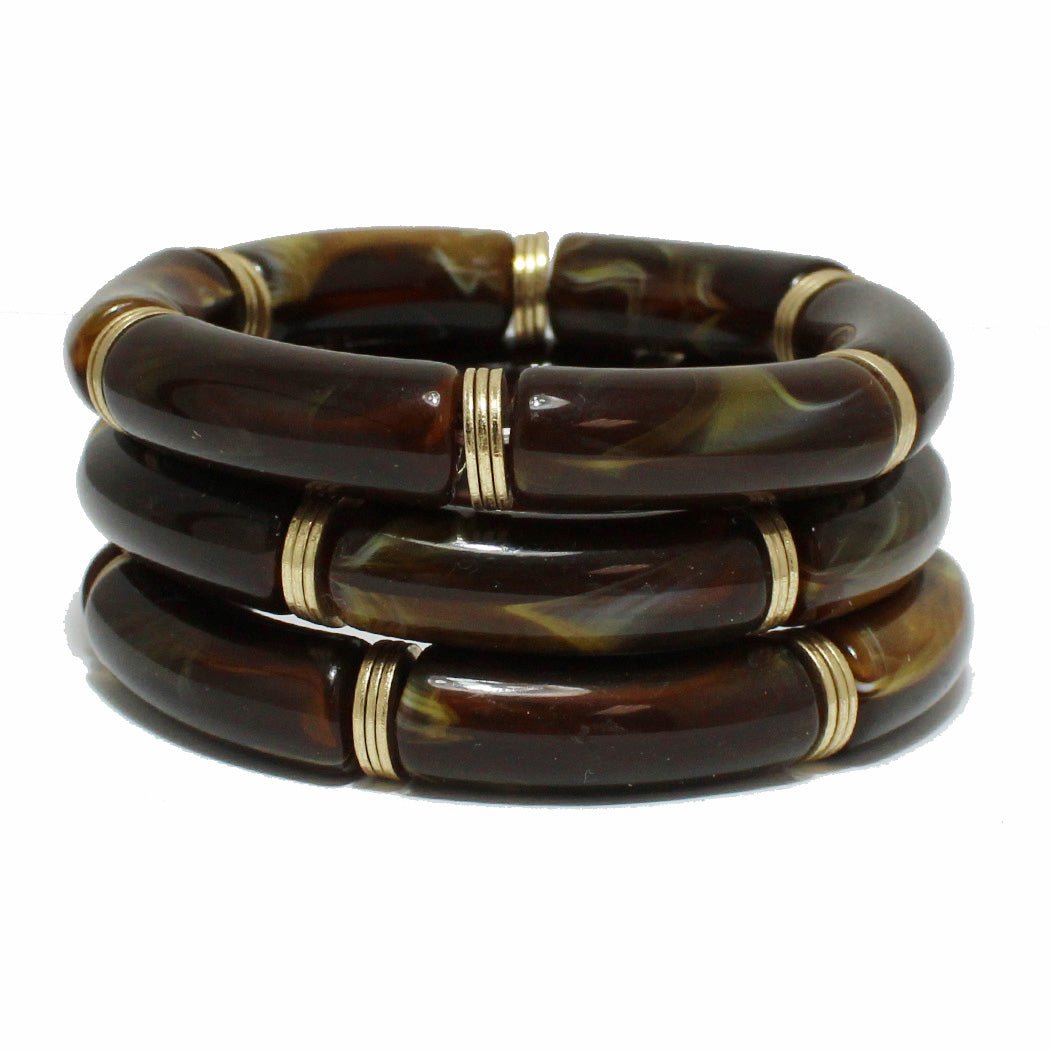 98898, CELLULOID ACETATE TUBE MULTI LAYERED STRETCH BRACELET – GOOD ...